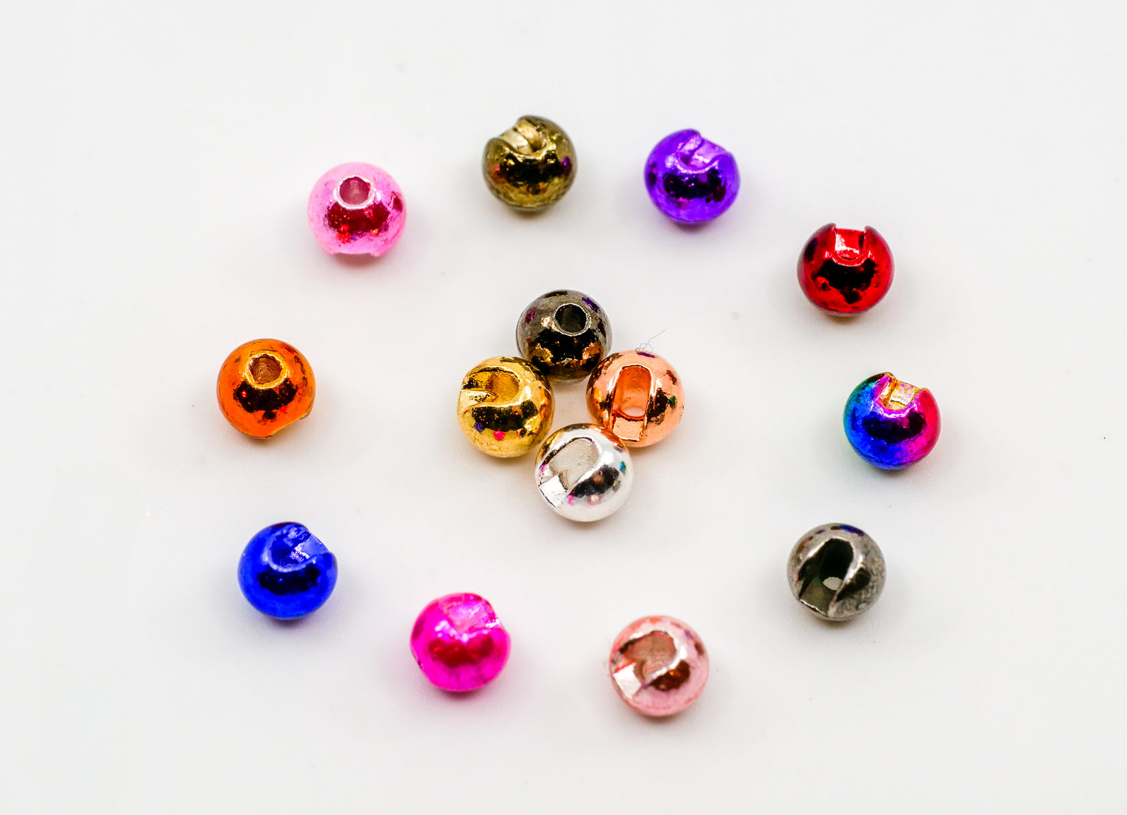 Tactical Fly Fisher Slotted Tungsten Beads 50 Pack (Standard and Metal